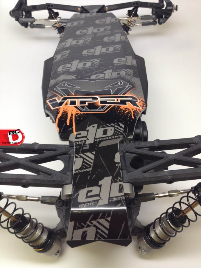 epic1Designs Chassis Armor with the Viper R/C Logo