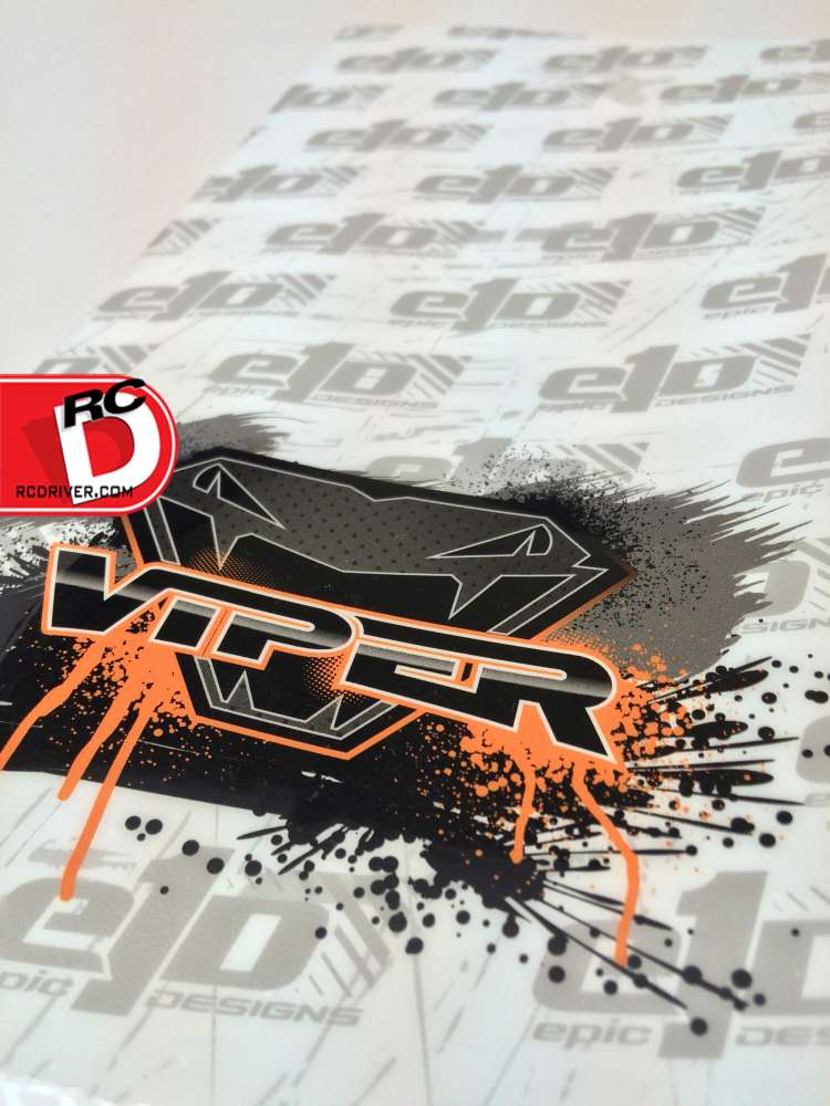epic1Designs Chassis Armor with the Viper R/C Logo