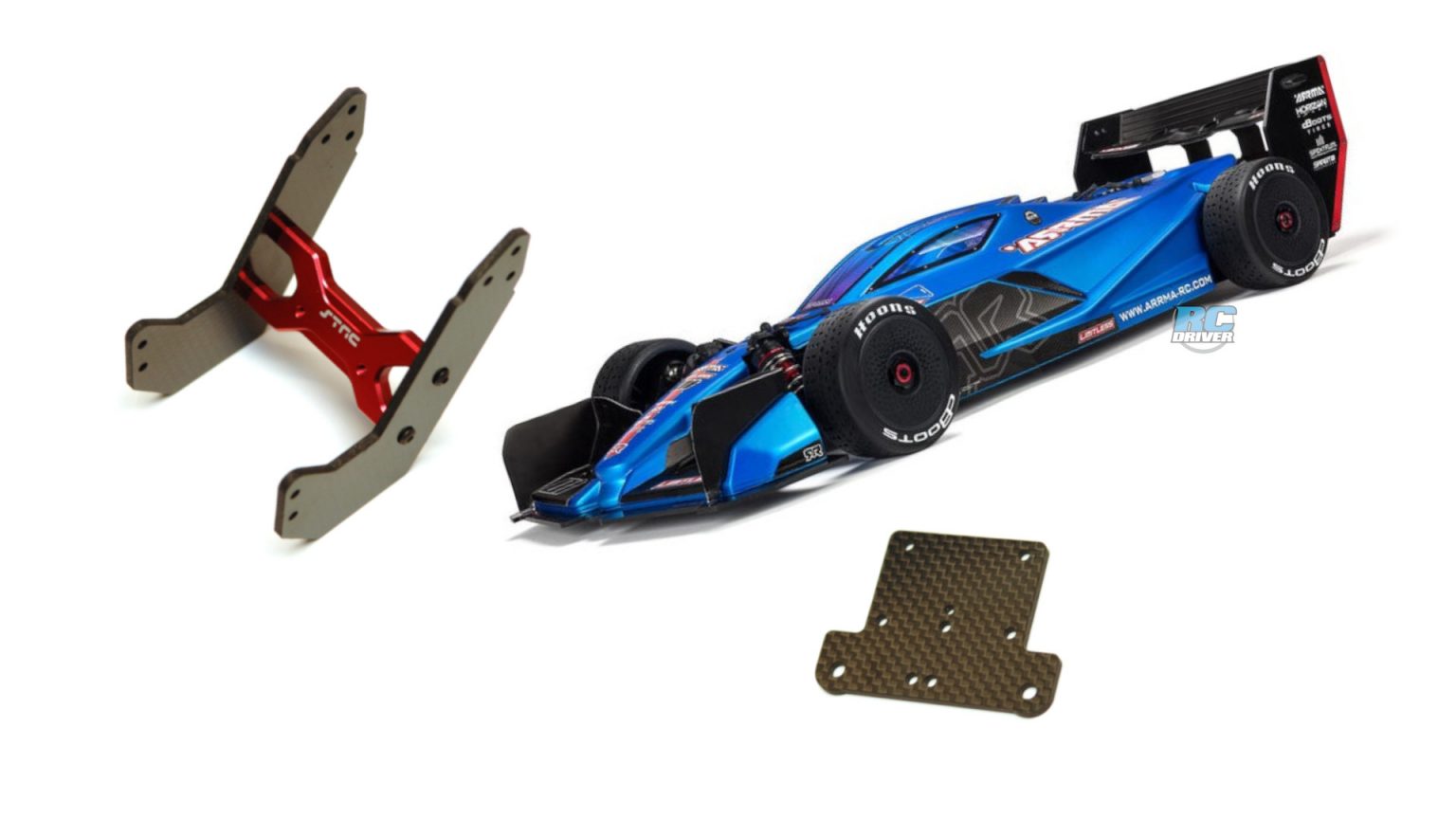 STRC High Downforce Wing Support & Steering Bellcrank for Arrma ...